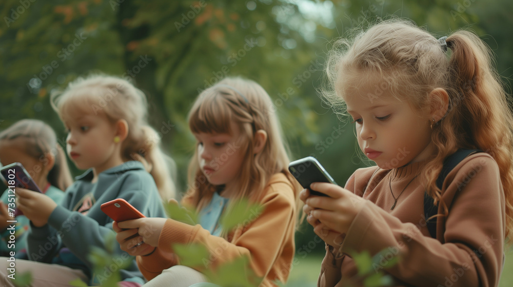 Group of children is captured in nature, but instead of enjoying the ...