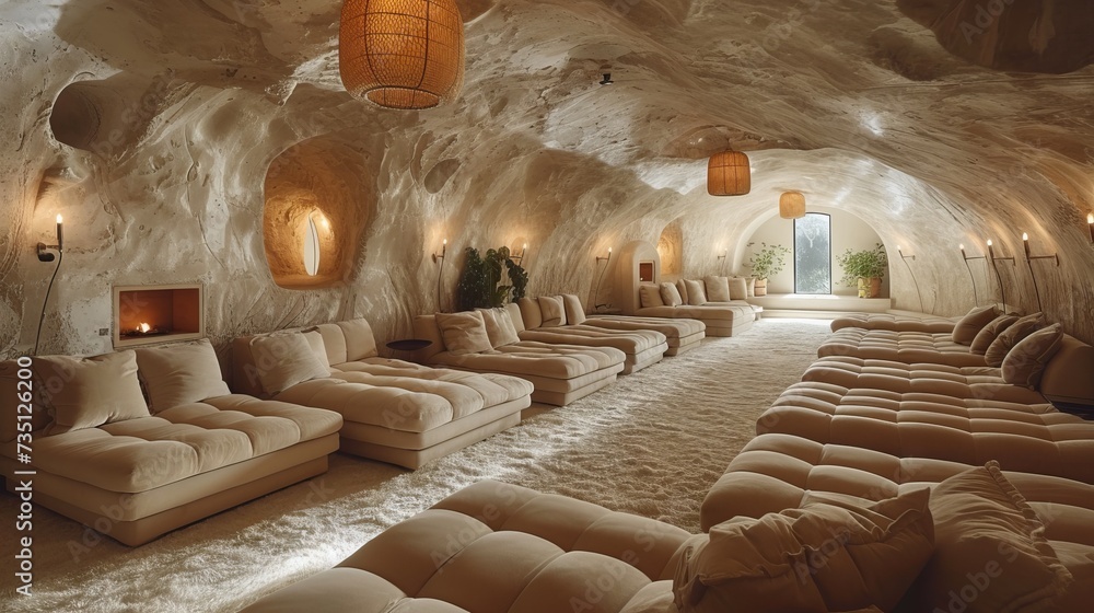 Ilustrace „modern underground nuclear bunker designed in the style of ...