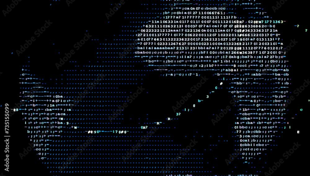 binary code background with the world turning and a line traveling from ...