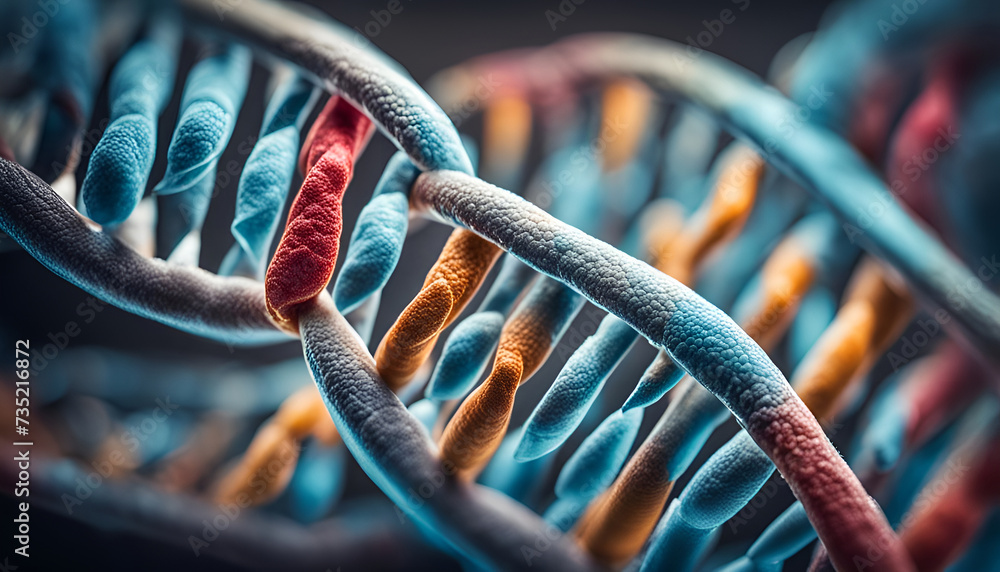 DNA DNS Strang genetisch mikroskopische close up Makro Aufnahme ...