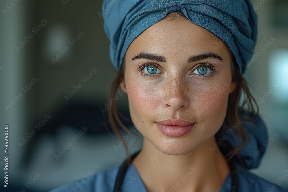 Empathetic female doctor from the medical unit, captured in a moment of ...