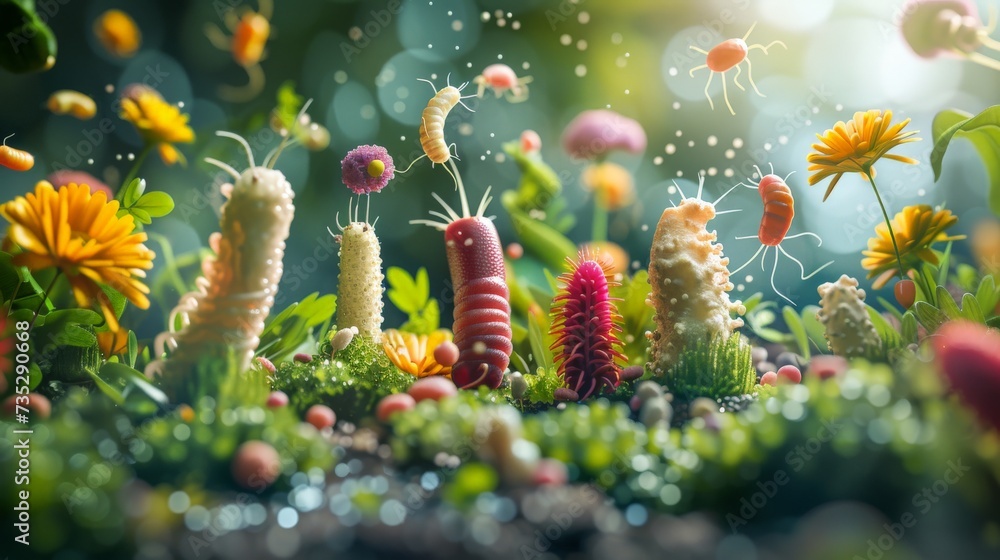 Microscopic Majesty: Compost Ecosystem at Work, showcasing the vital ...