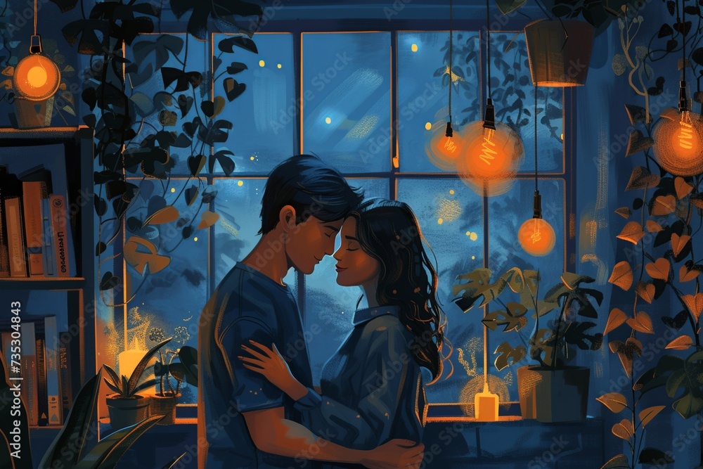 Experience the essence of Valentine's Day with an image illustrating a ...