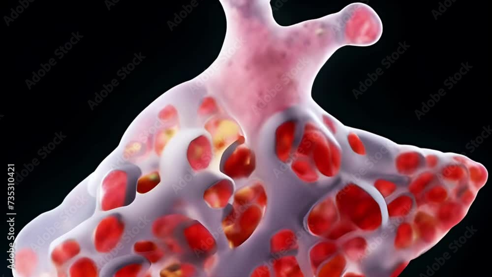 Cells of organisms under a microscope. Illustration of the study of the ...