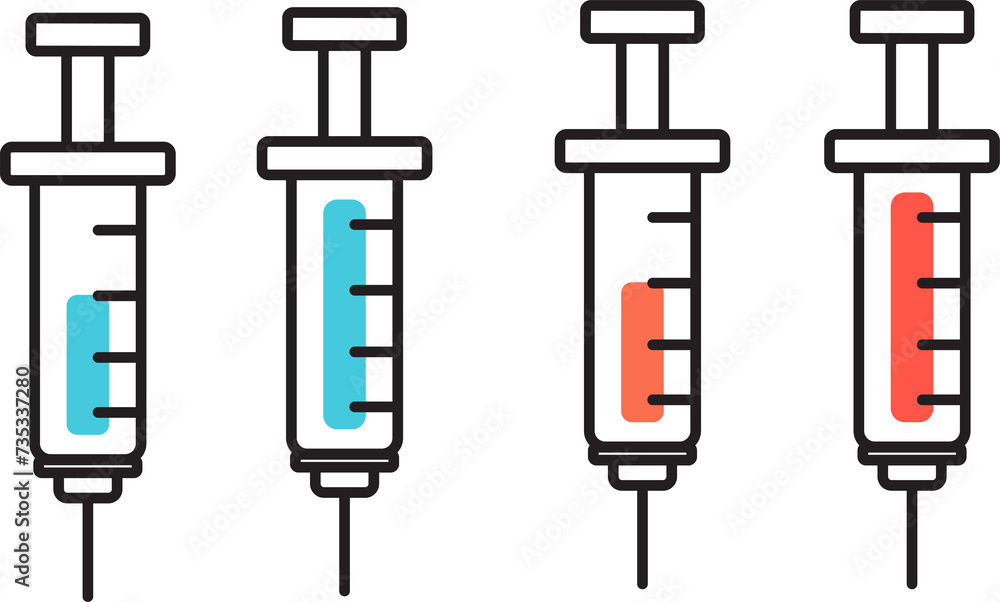 Syringe. Medical Syringe icon on transparent, png flat design for web ...