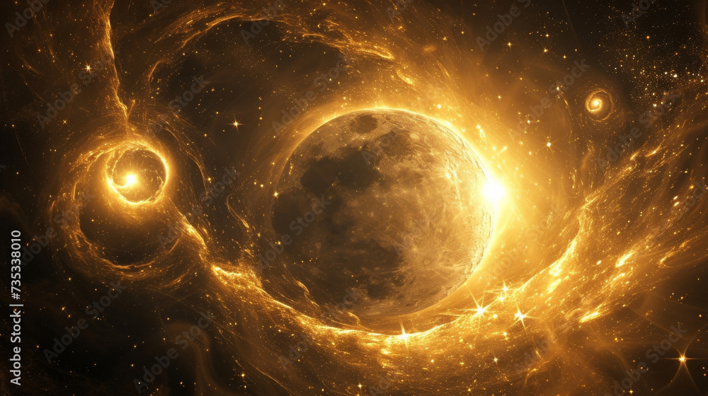 A cosmic dance of the sun and moon their synchronized choreography ...