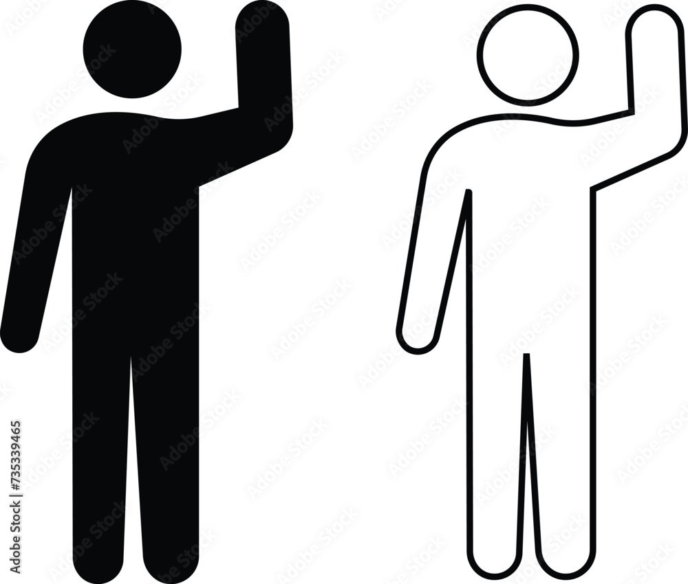 Set people pictogram icon. People in motion active lifestyle black flat ...