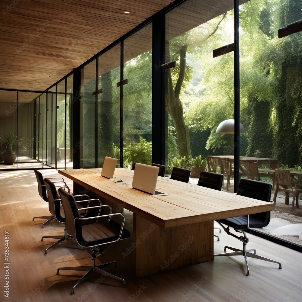 modern natural material and creative design working space working room ...