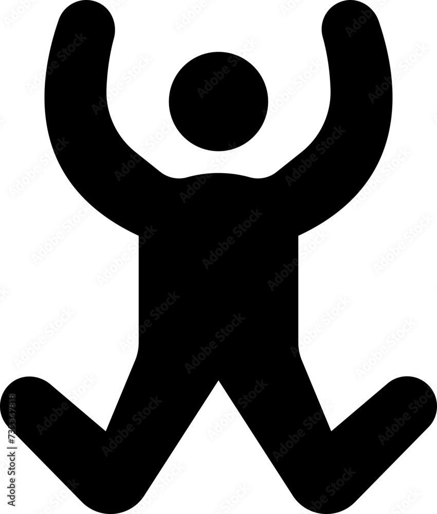 People pictogram icon. People in motion active lifestyle black flat ...