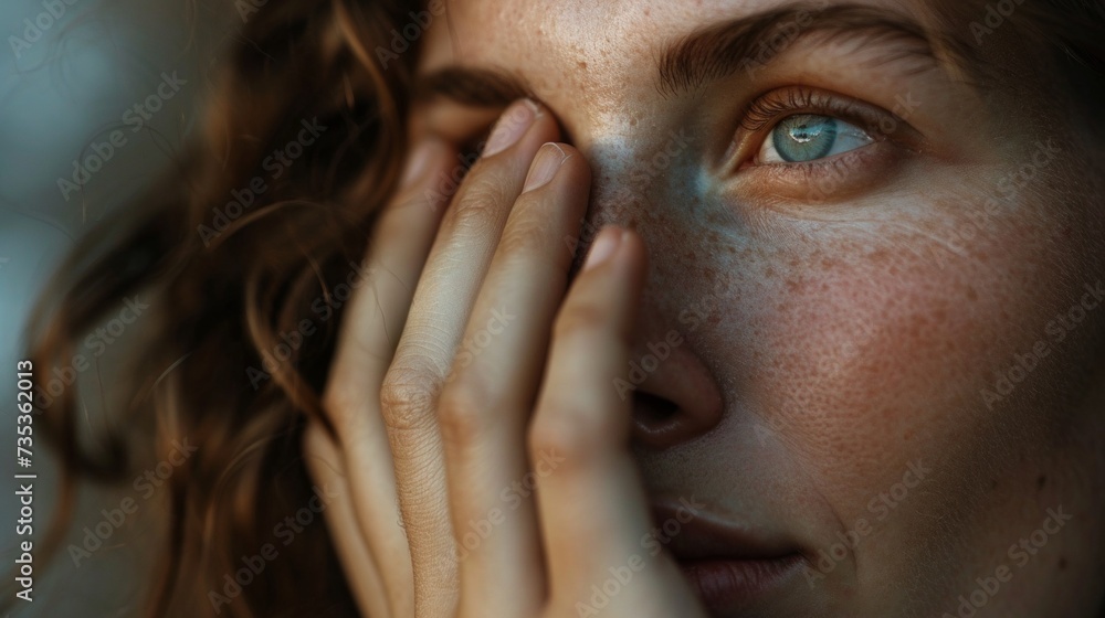 Foto de Beauty, portrait and natural face of black woman with healthy ...