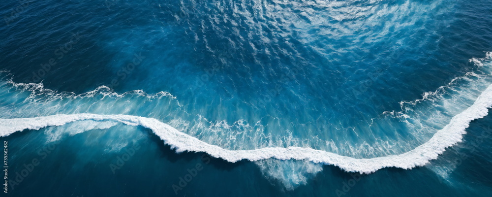 The majestic beauty of the ocean as viewed from a drone, showing the ...