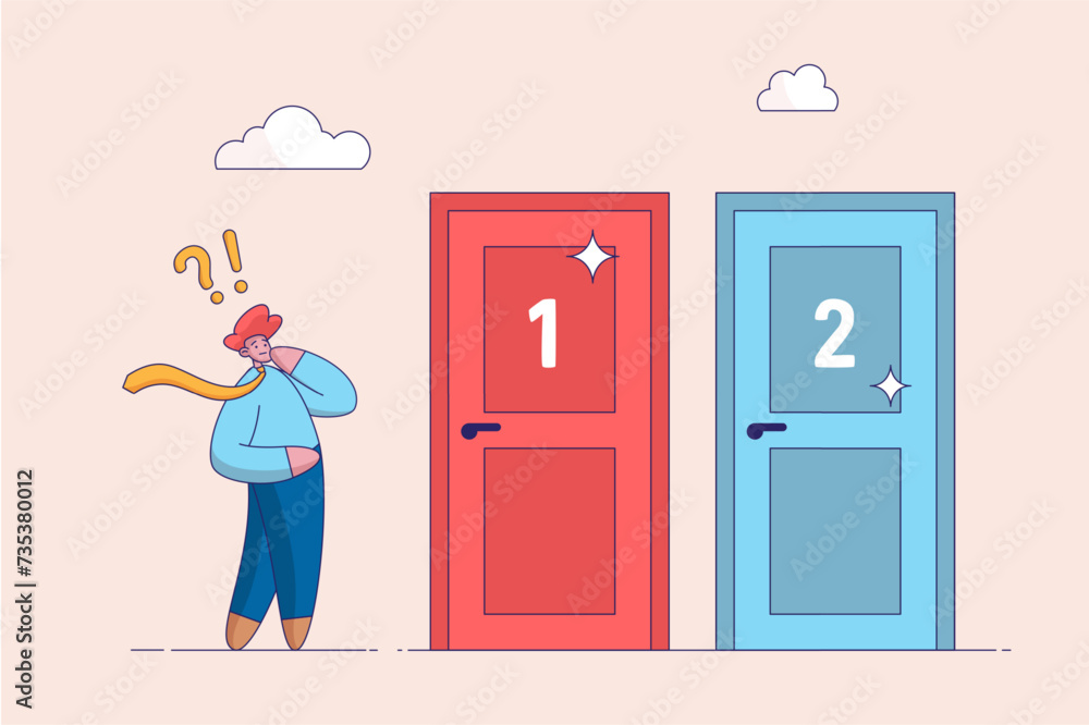 Decide dilemma concept. Alternatives or opportunities. Making decision ... Decide dilemma concept. Alternatives or opportunities. Making decision ...