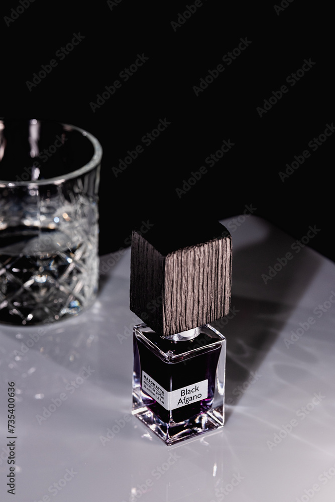 Kiev Ukraine 5 February 2024: Black Afgano Nasomatto luxury perfume ...