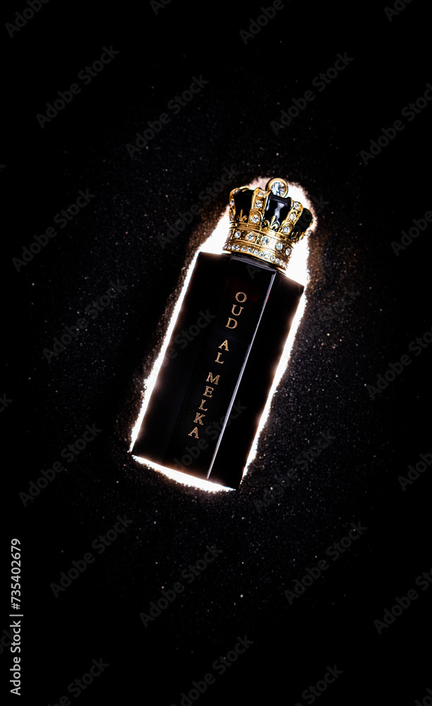Kiev Ukraine 5 February 2024: Oud Al Melka Royal Crown luxury perfume ...