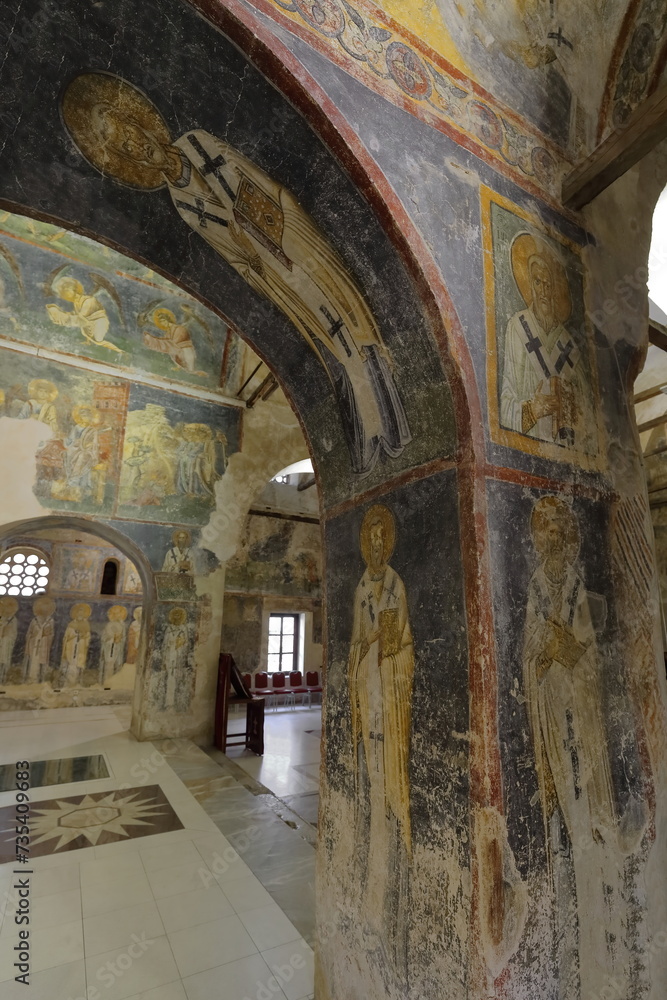 Frescoes depicting scenes from the Bible fulfill the interior of Saint ...