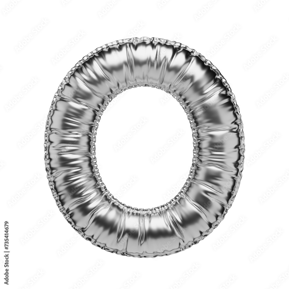 ภาพประกอบสต็อก Letter O in the form of a foil balloon isolated on a ...