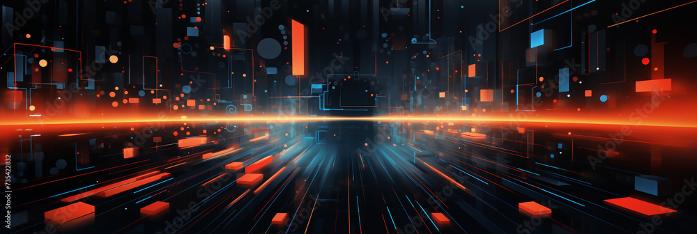 Technical background abstraction UI UX modern trendy design. Place for ...