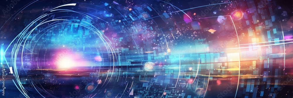 Technical background abstraction UI UX modern trendy design. Place for ...