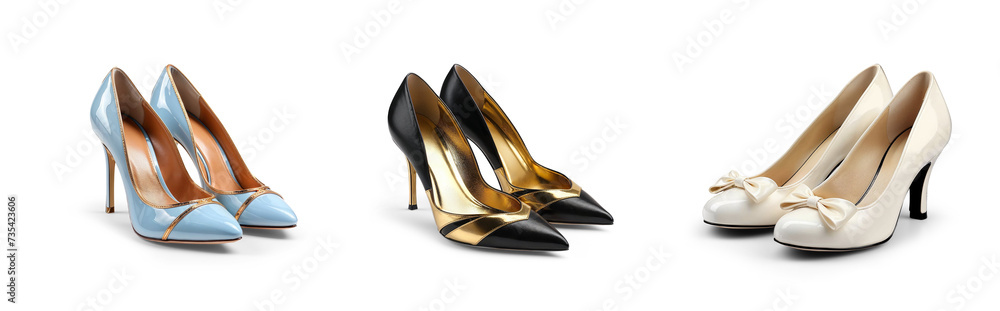 transparent background cutouts of women ladies shoes collection Set of ...