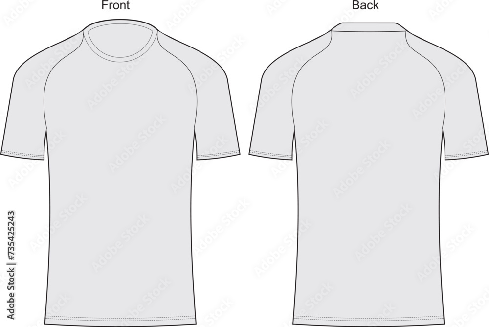 Rugby shirt design template front and back view vector illustration ...