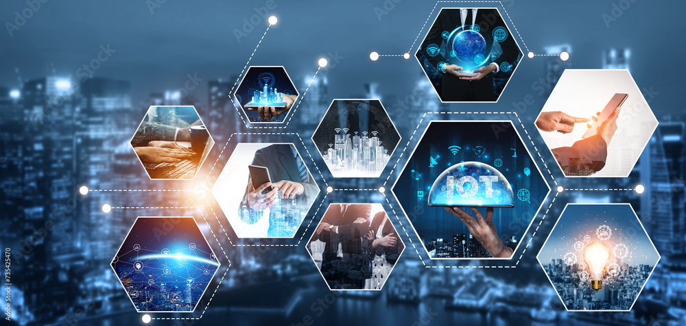 Communication technology , smart connection IOT and people network ...