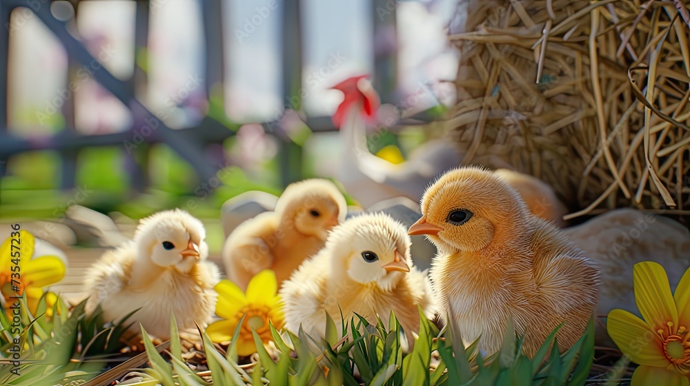 atural behavior of one-day-old chicks, including their interactions ...