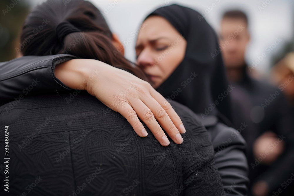 Funeral support. An attempt to console loved ones during mourning at ...