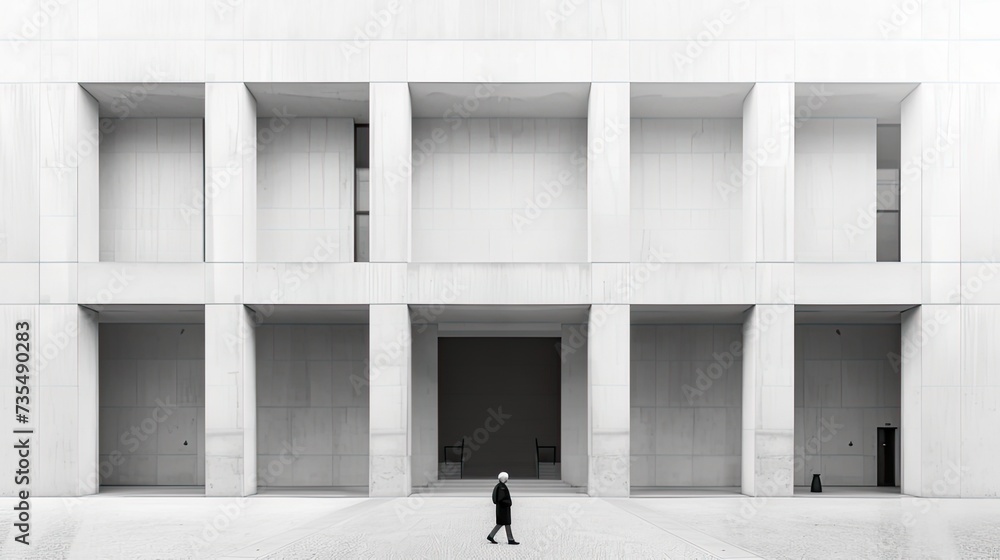 textures and details of the building facade. The lines and shapes of ...