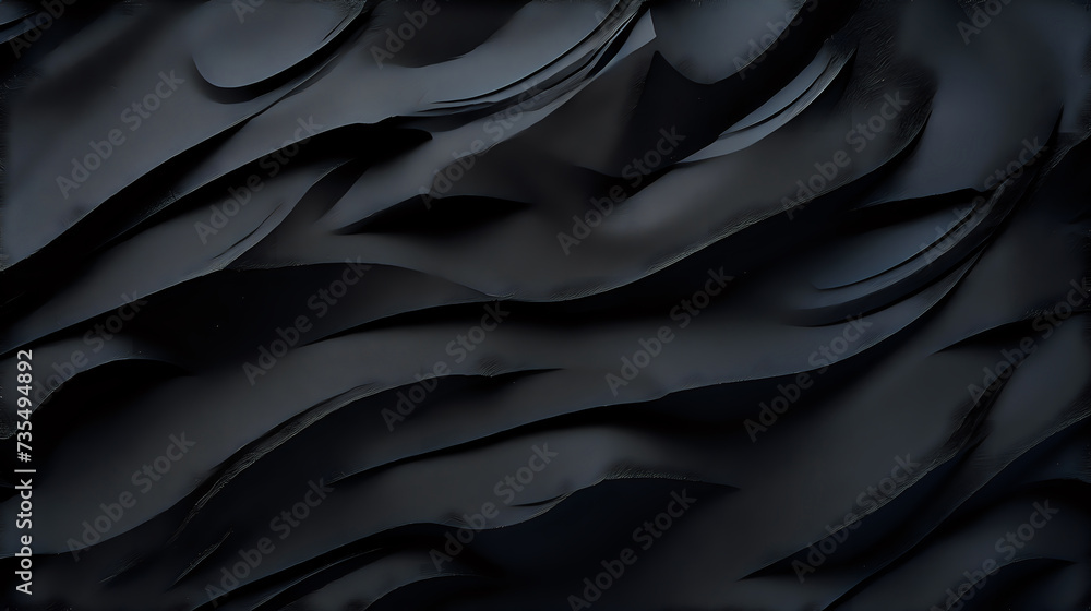 Abstract Black Waves Texture Background An elegant high-resolution ...