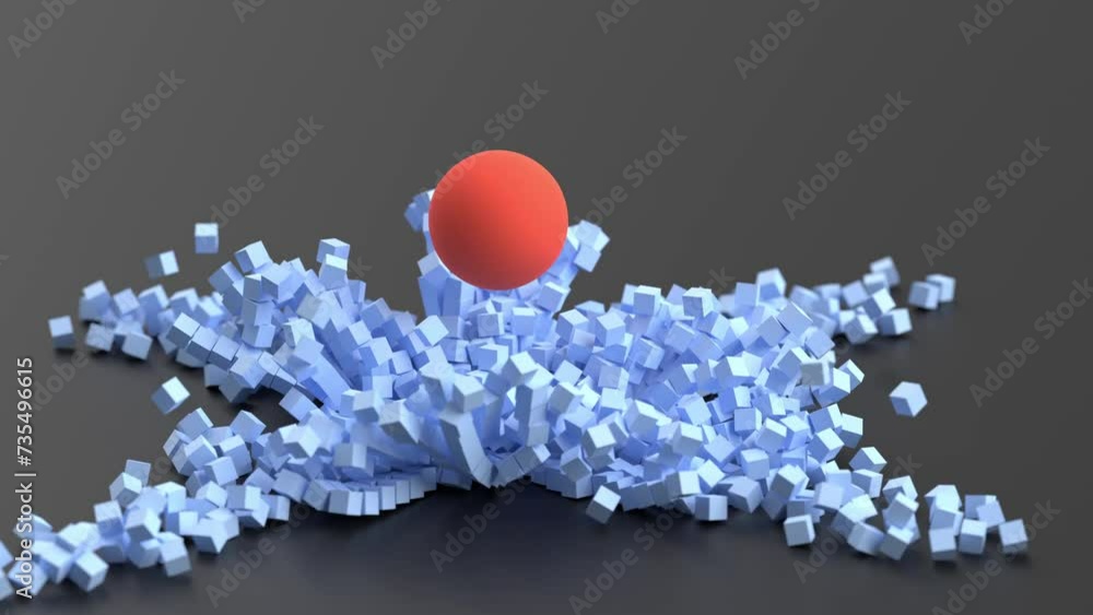 demolition ball satisfying 3d animation. can be used to represent a ...