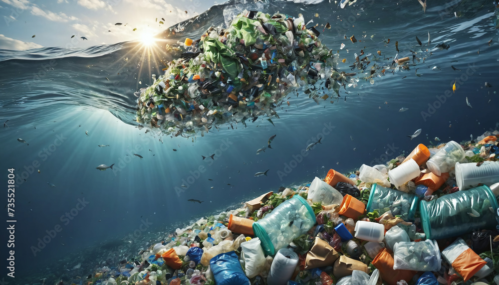 Free-floating industrial plastic waste in the ocean and on beaches ...
