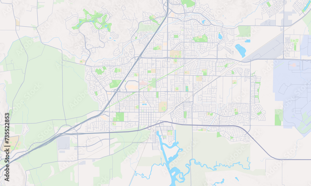 Fairfield California Map, Detailed Map of Fairfield California Stock ...