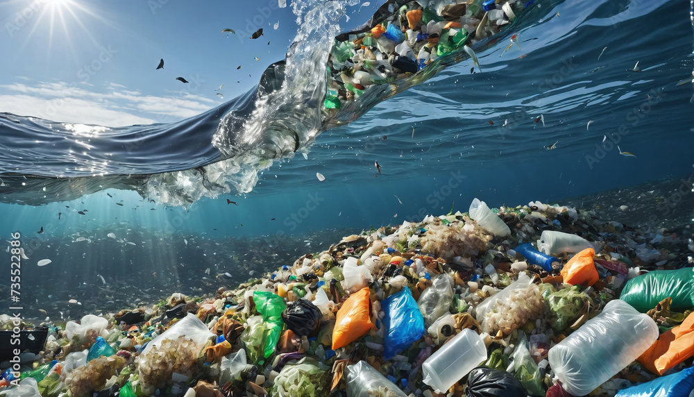 Free-floating industrial plastic waste in the ocean and on beaches ...