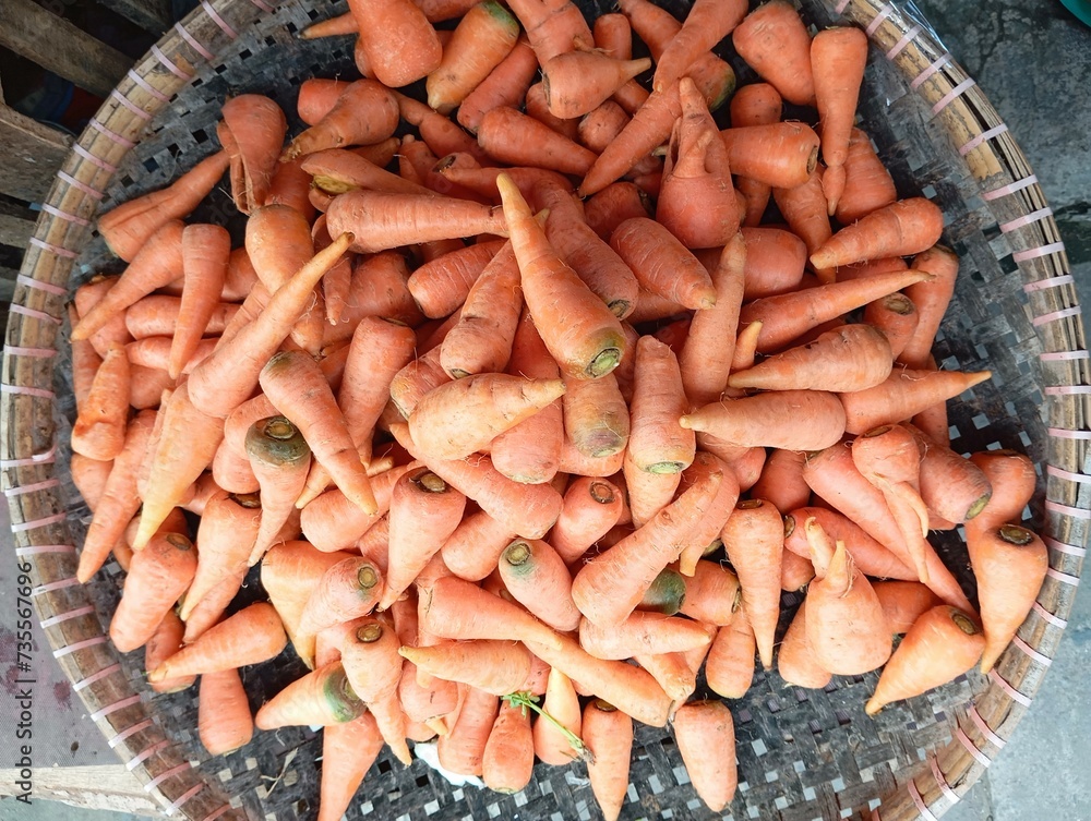 Carrots are orange vegetables that have a cylindrical shape and sweet ...