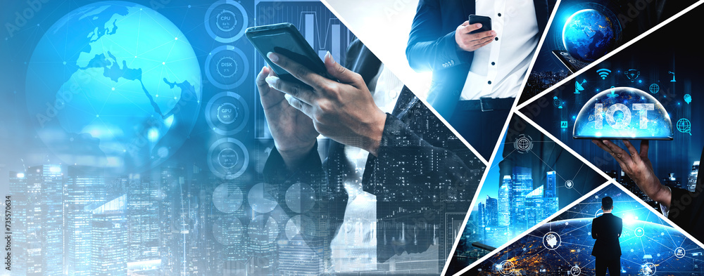 Communication technology , smart connection IOT and people network ...