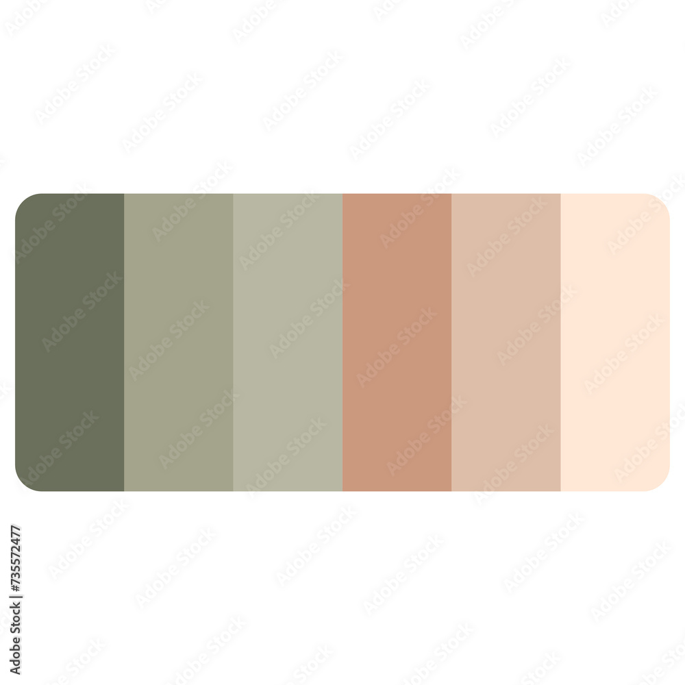 Vector illustration with palette. Color matching color palette. Fashion ...