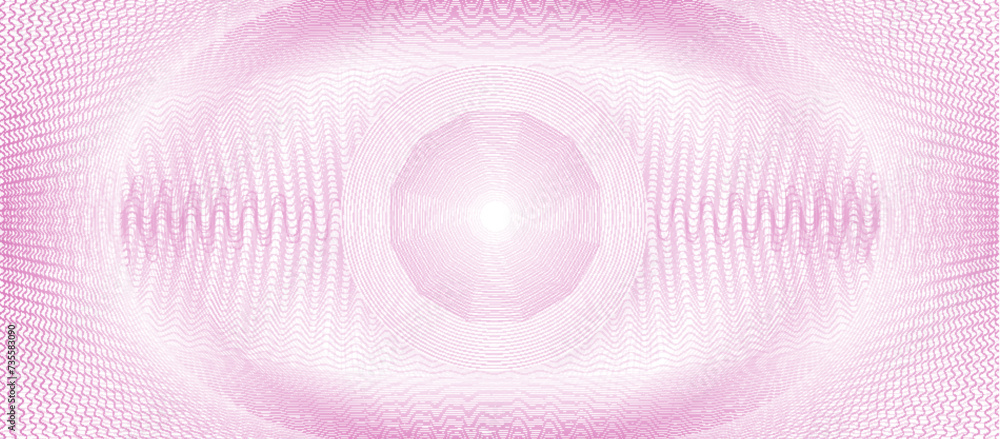 Pink cheque guilloche watermark or money paper pattern background ...