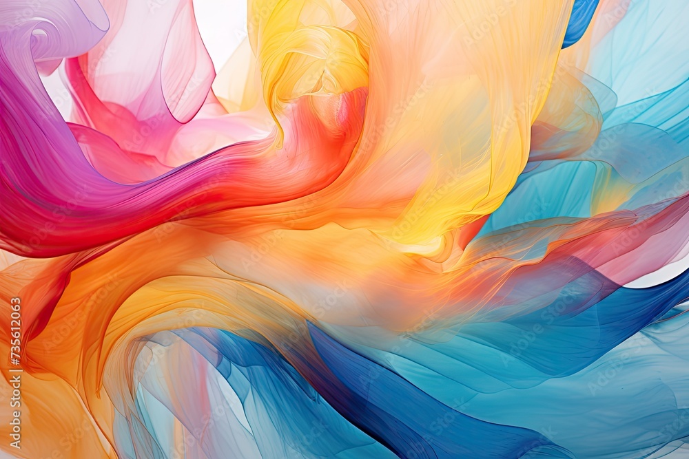 Explosive Underwater Dance of Vibrant Colors in a Surreal Liquid ...