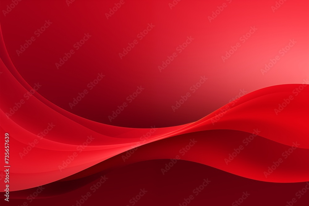 Red wave gradient color background. Red curve banner design. Stock ...