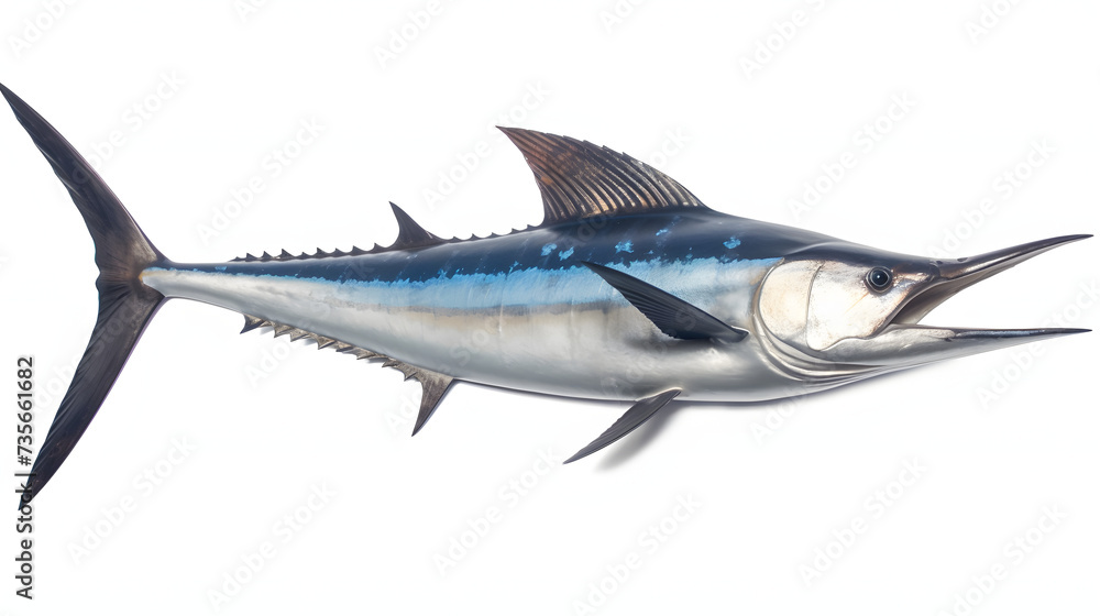 Blue Marlin, realistic, white background, png, transparent ...