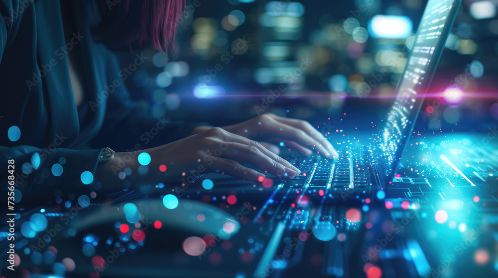 Virtual Networking and Connectivity Concept - Illustrating the ...