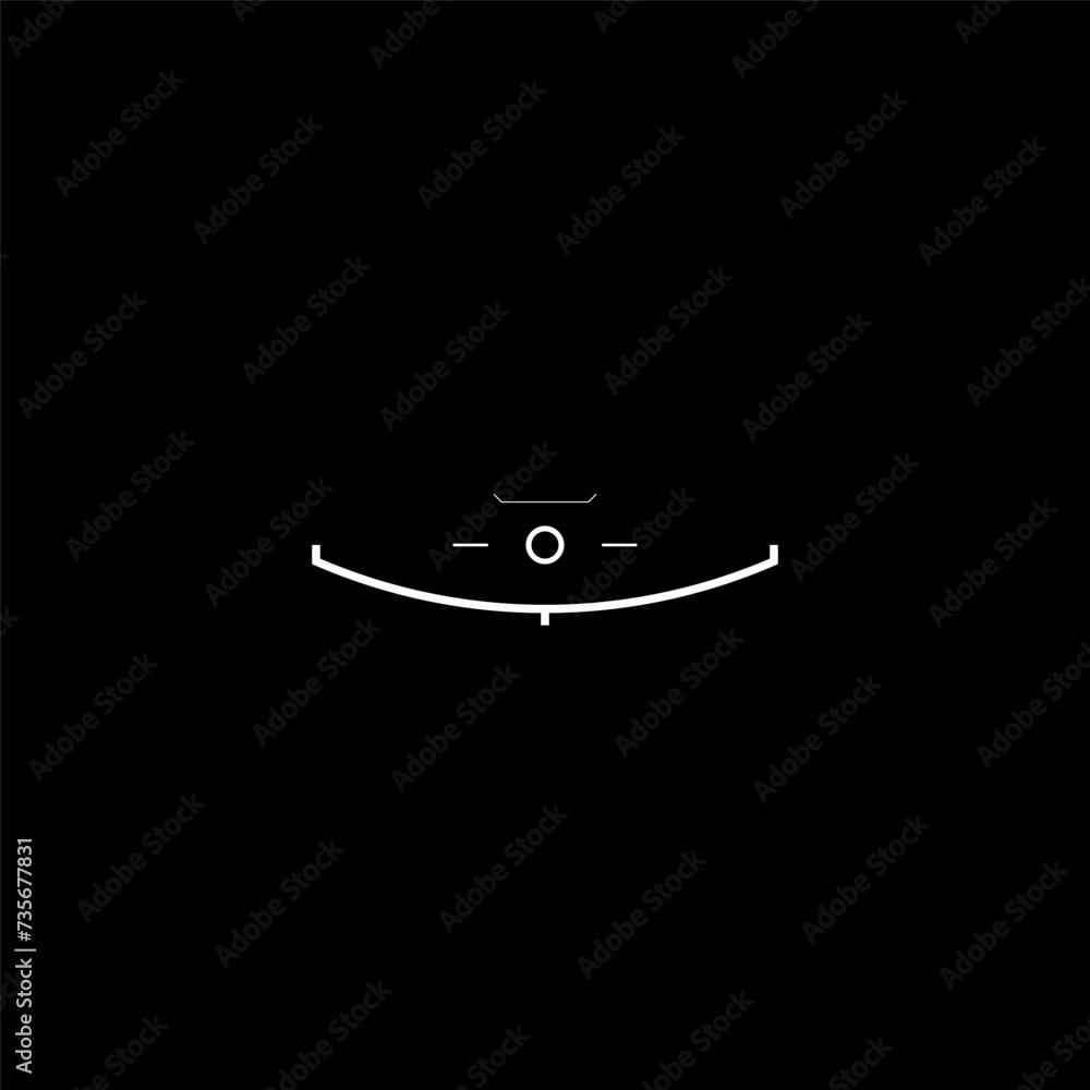 Cyberpunk aim, tech style target, HUD sight, virtual futuristic ...