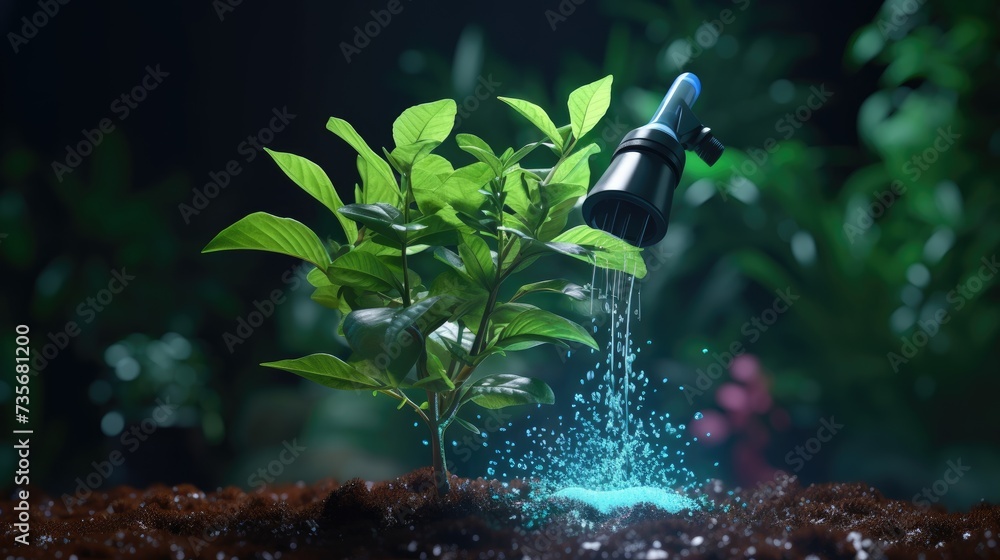 Automated plant watering systems for gardening ease, solid color ...
