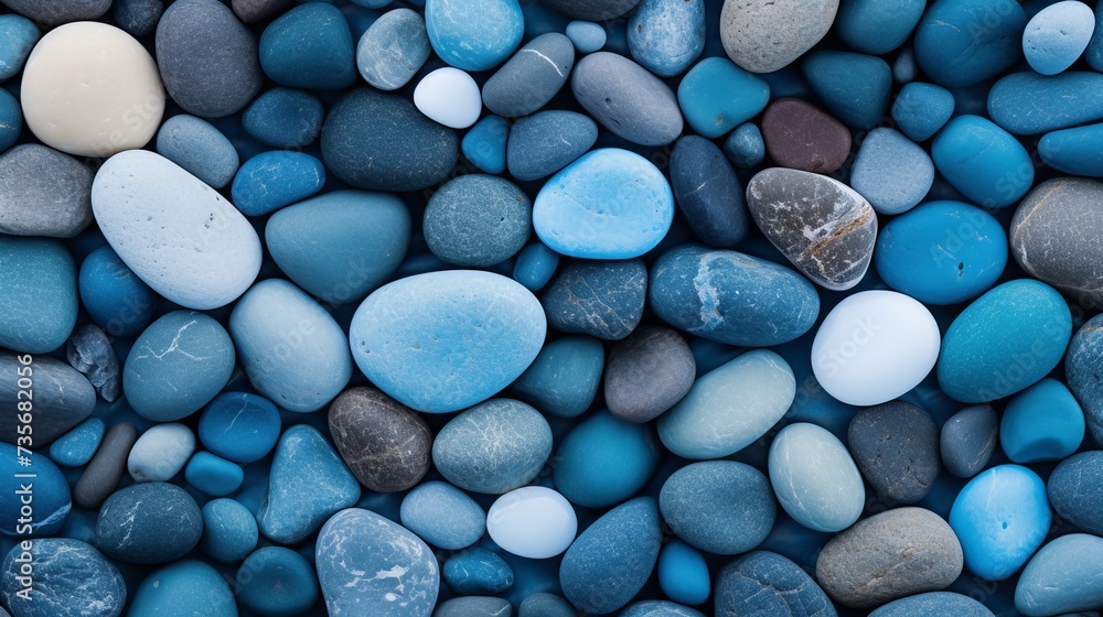 Abstract nature pebbles background. Blue pebbles texture. Stone ...