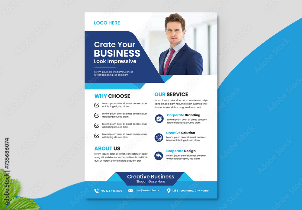 Business Man Flyer Poster Template Stock Template | Adobe Stock