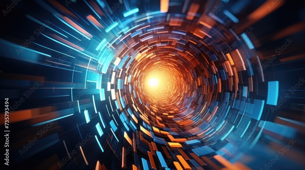 Wormhole warp gravity to dimensions and element blue and orage ...