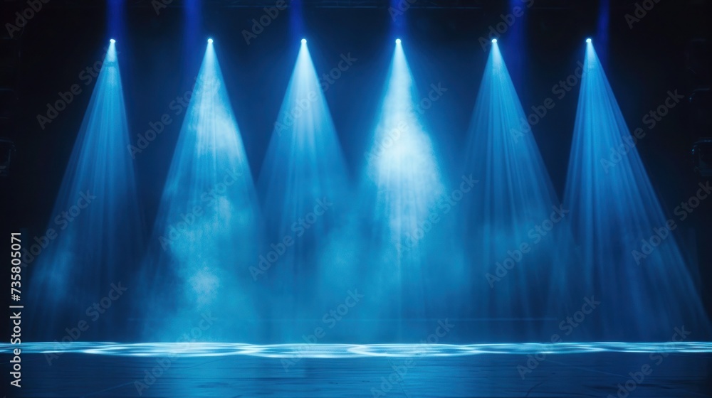 Empty modern stage with bright background for performance, stage ...