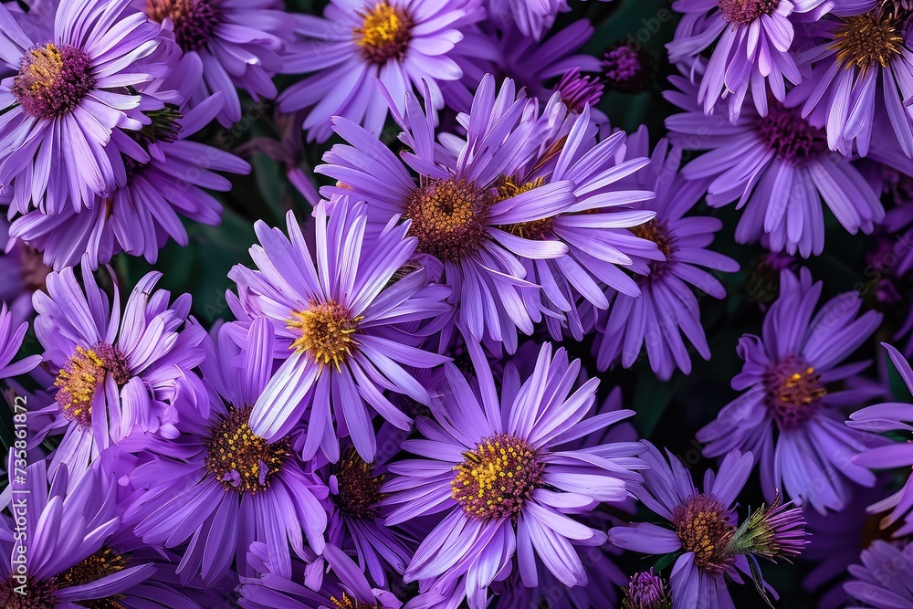 Autumn Aster Flowers of Symphyotrichum Novae Angliae, New York Aster ...