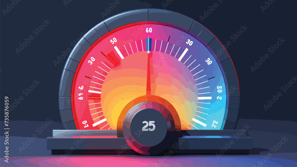 Speedometer with Arrow and Dashboard Indicators. Stock Vector | Adobe Stock