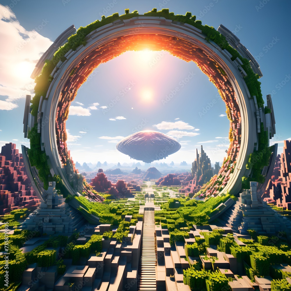 Voxel surface aliens stole the halo monster. Voxel cubes world ...